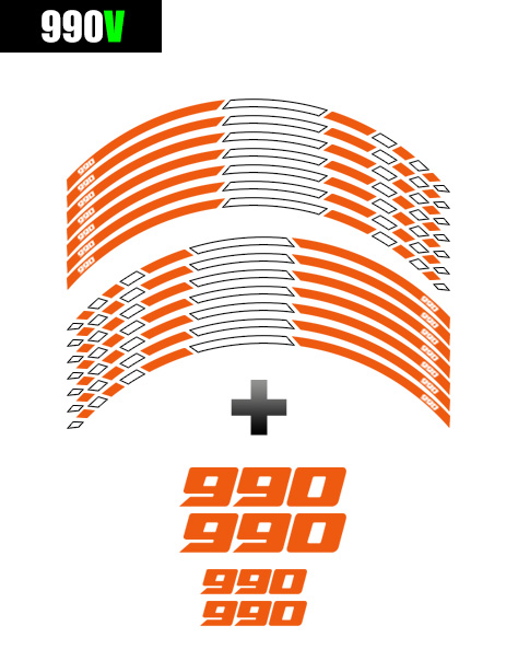 Wheel rim stickers to fit KTM 690 790 990 1090 1190 1290 rims sticker ...